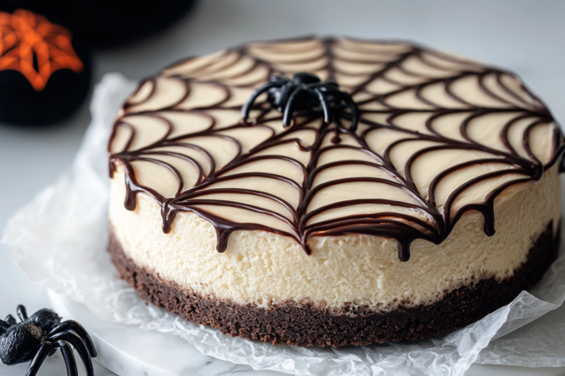 Spider Web Cheesecake Easy Spooky Recipe for Halloween
